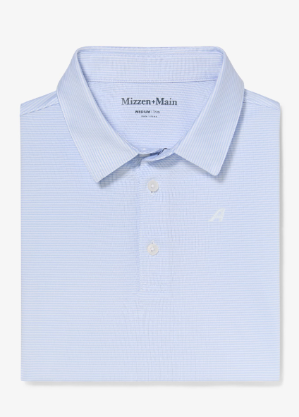 Mizzen + Main Versa Light Blue White Stripe Polo– ArcBest® Company Store